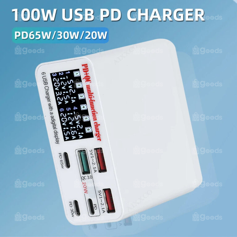 Fast Charge 6 USB Charger HUB with Smart LED Display | Goods