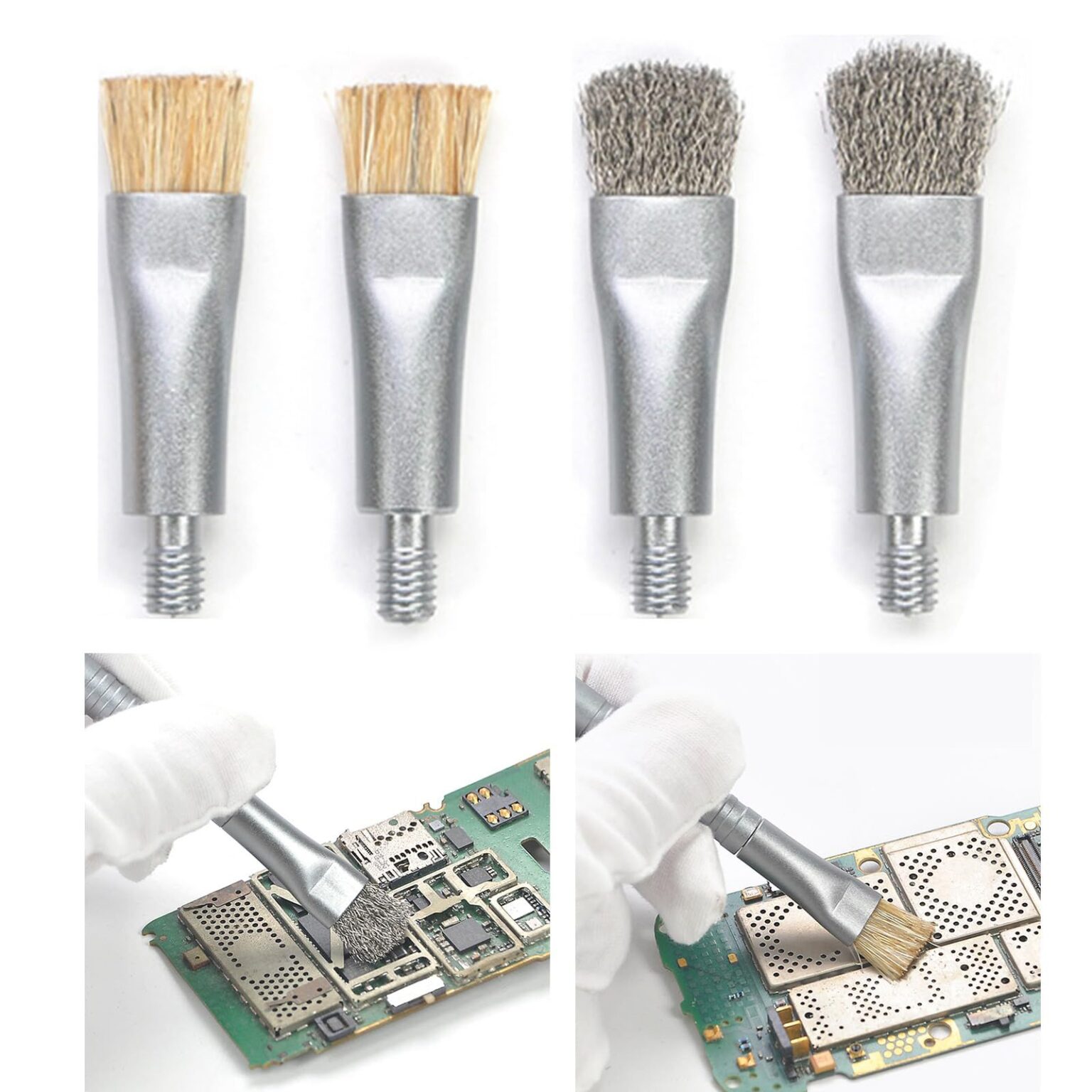 4pieces Antistatic Brush Replacement Heads for Phone Motherboard IC ...